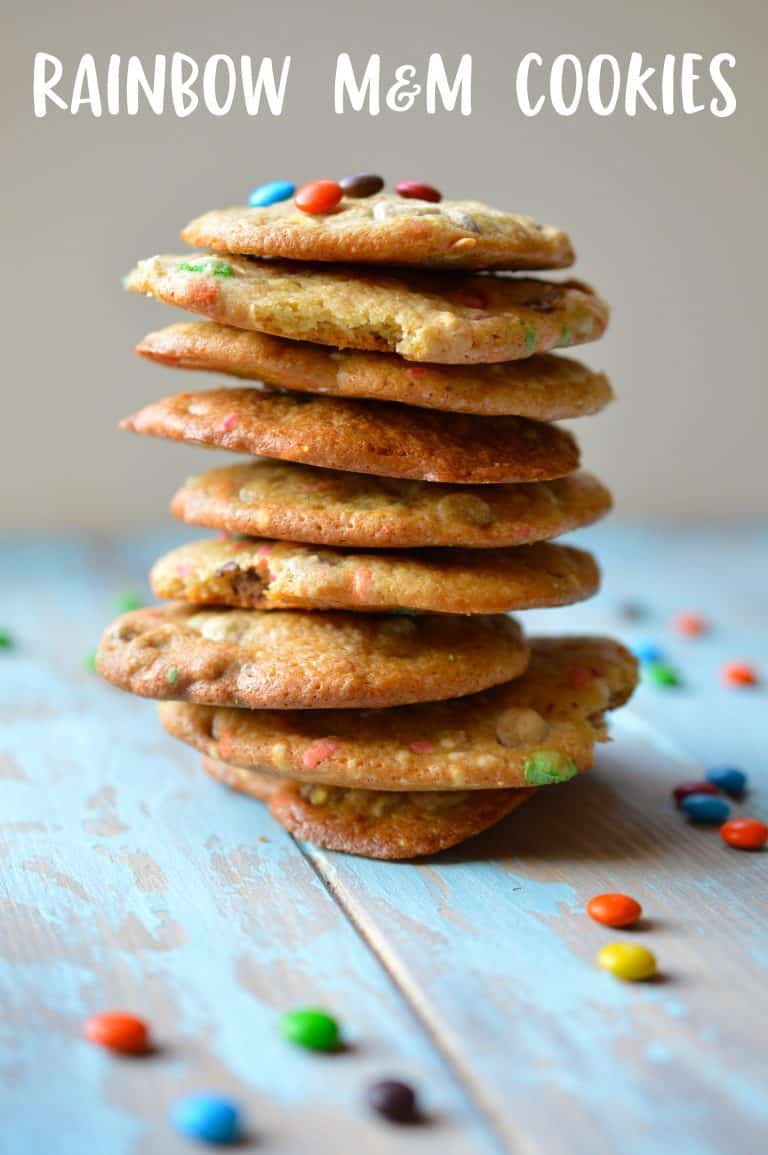Soft Baked Cookies with Rainbow M&Ms – Citrus & Delicious